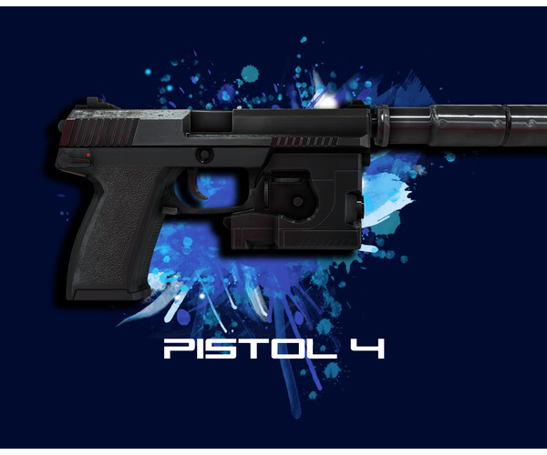 ArtStation - FPS Gun 4K - Pistol 4 | Game Assets