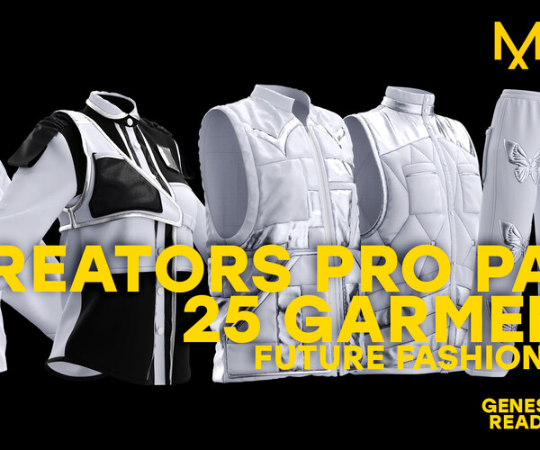ArtStation - Future Fashion Creators Pro Pack - 25 GARMENTS - Clo 3D ...