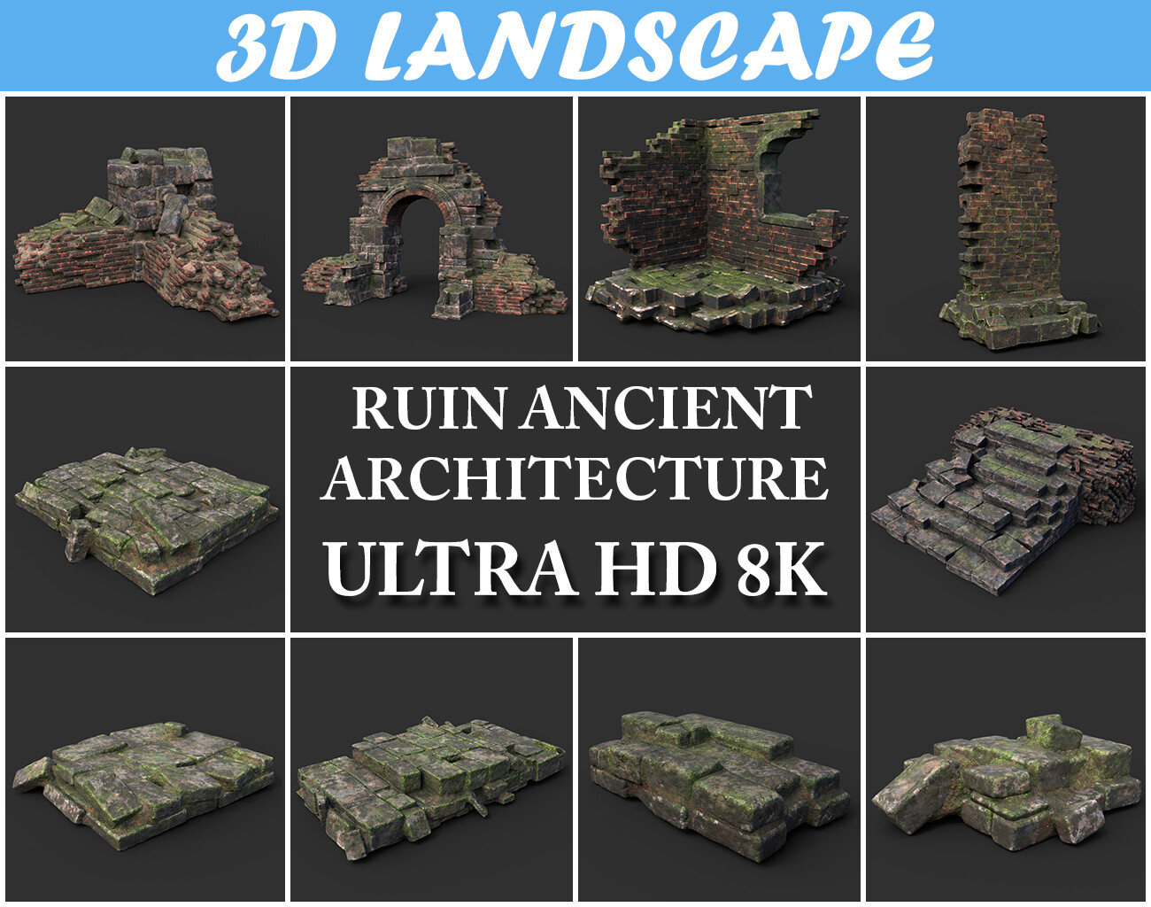 ArtStation - Ruin Pack - Special product licensed for Game Guru | Game ...