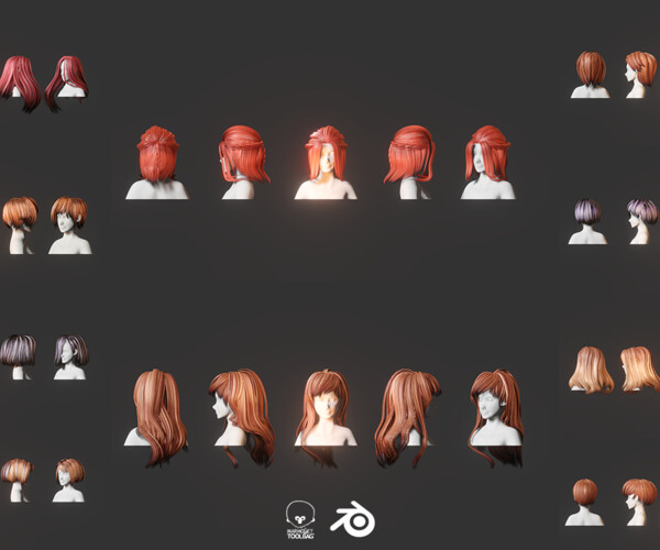 ArtStation - Hair pack 10 models | Resources