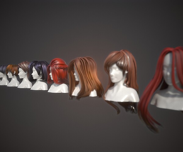 ArtStation - Hair pack 10 models | Resources