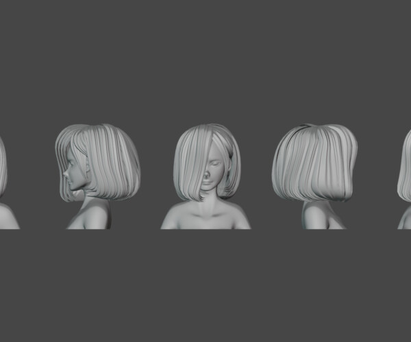 ArtStation - Hair pack 10 models | Resources