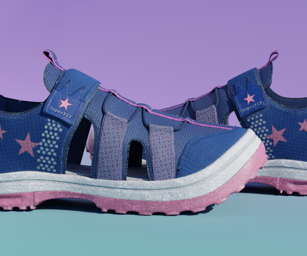 ArtStation - Childrens sandals 3D model (sandals, shoes, fashion ...