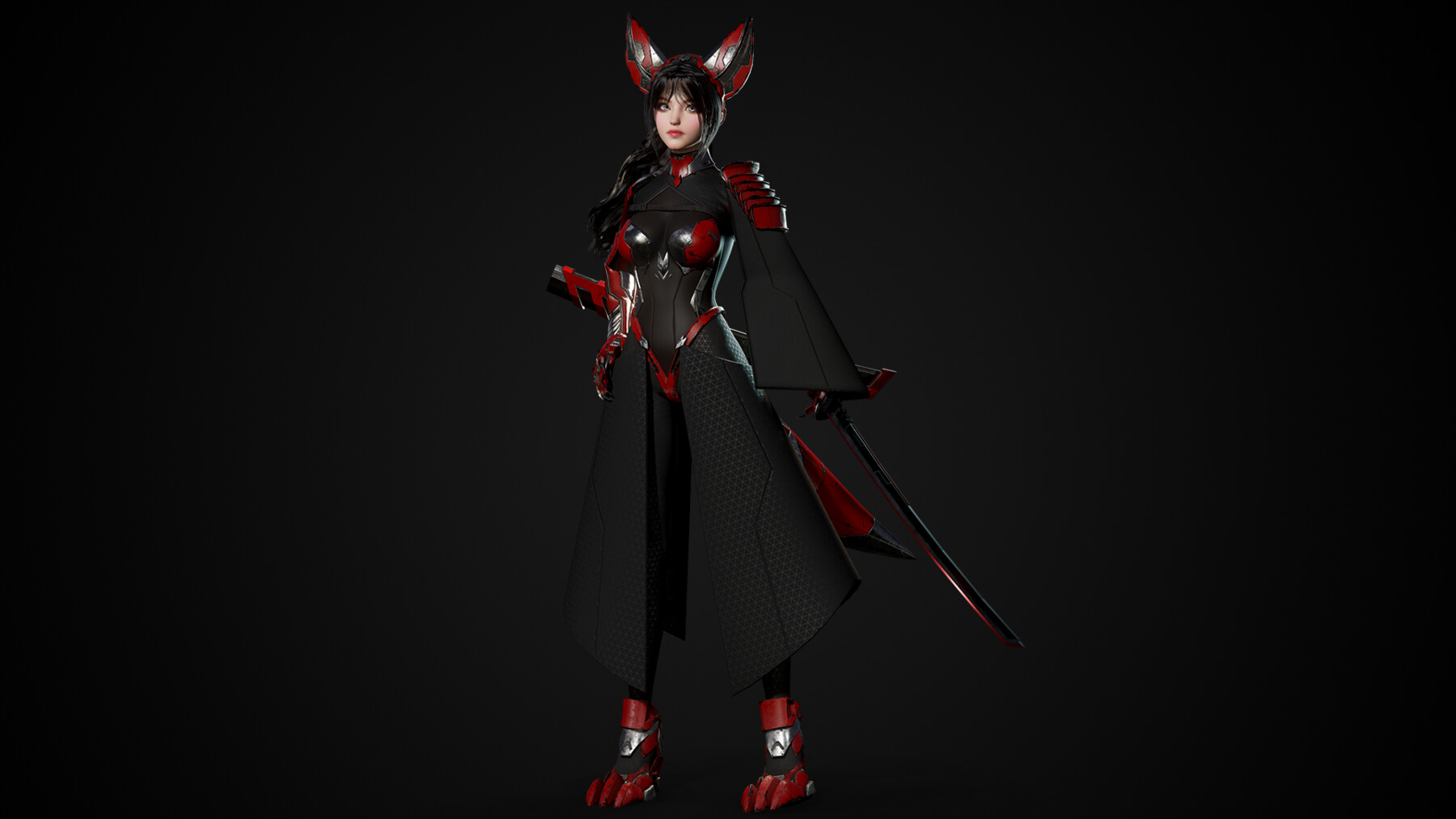 ArtStation - Cosmo Fox Girl / Sci-fi Kitsune - Game Ready | Game Assets