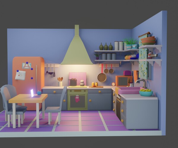 ArtStation - stylized 3d kitchen | Resources