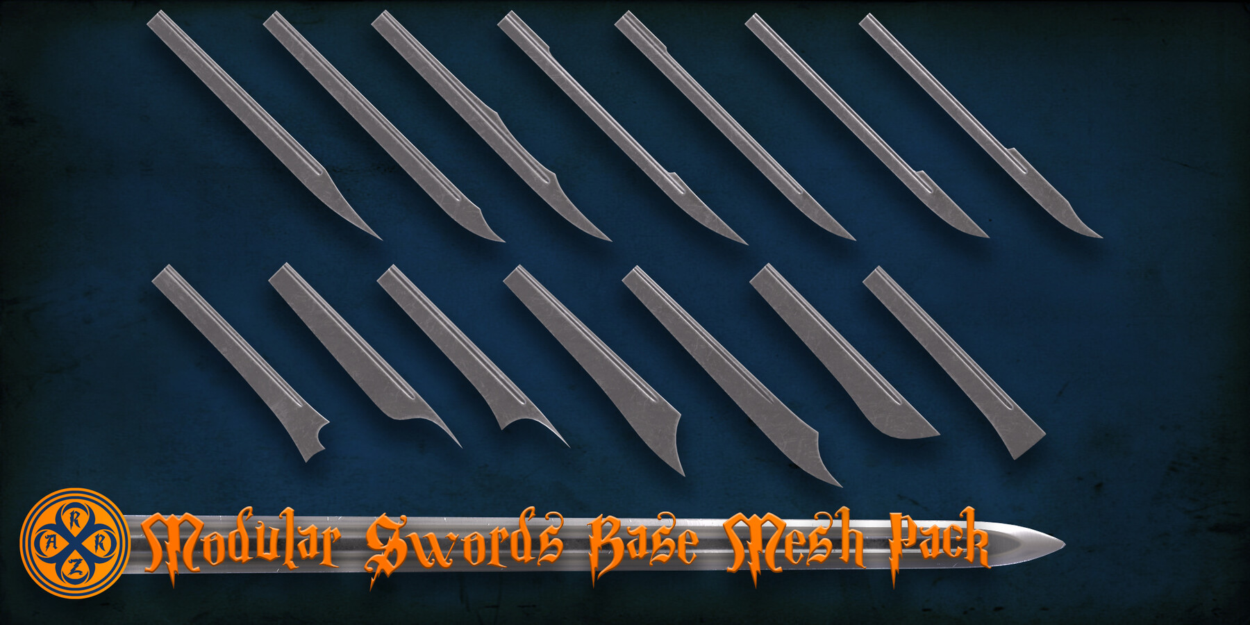 ArtStation - Modular Swords Base Mesh Pack - Game Ready | Game Assets