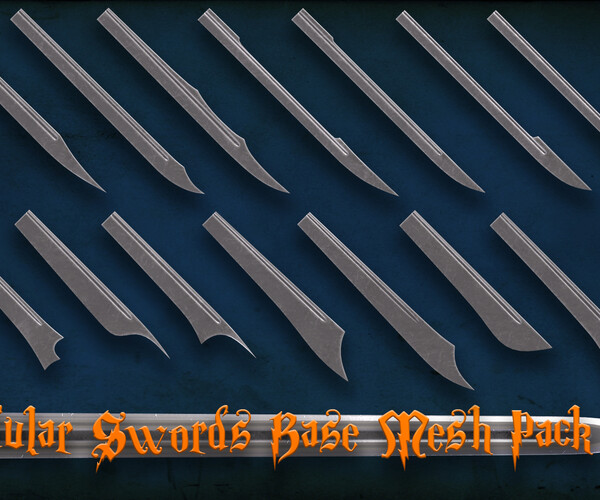 ArtStation - Modular Swords Base Mesh Pack - Game Ready | Game Assets