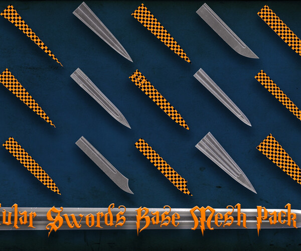 ArtStation - Modular Swords Base Mesh Pack - Game Ready | Game Assets