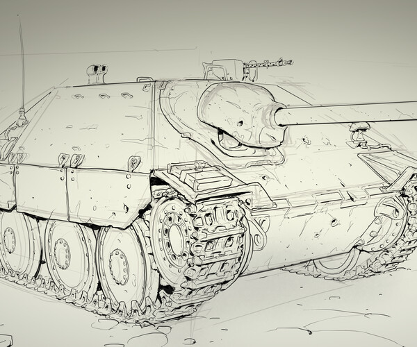ArtStation - How to Draw a Tank 2 | Tutorials