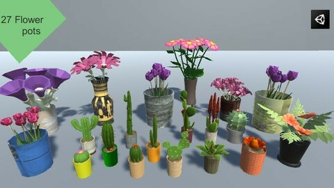 ArtStation - 27 Flower Pots | Game Assets