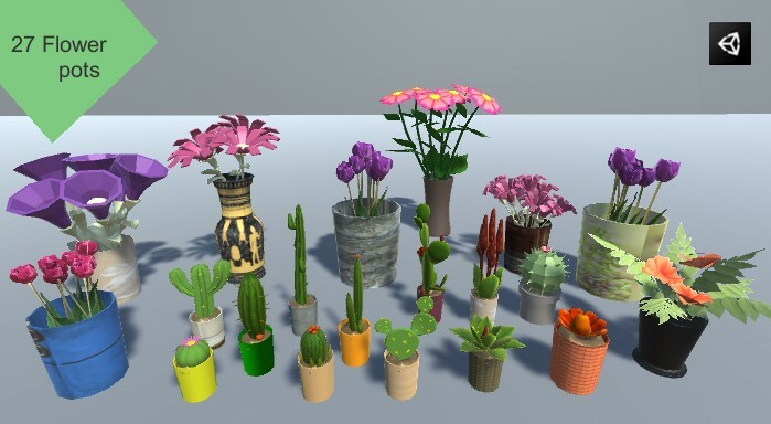 ArtStation - 27 Flower Pots | Game Assets