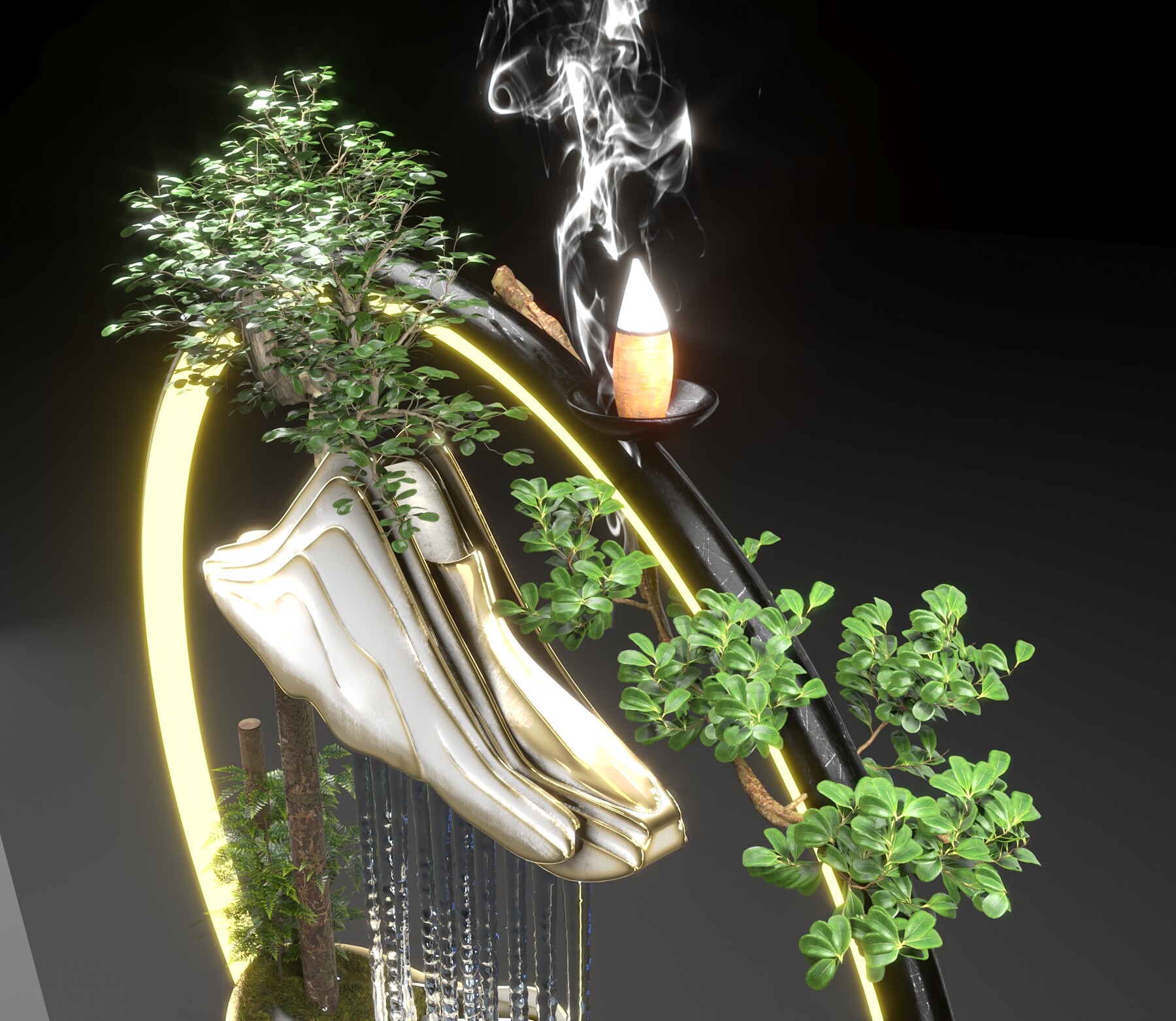 ArtStation - circle light decor | Resources