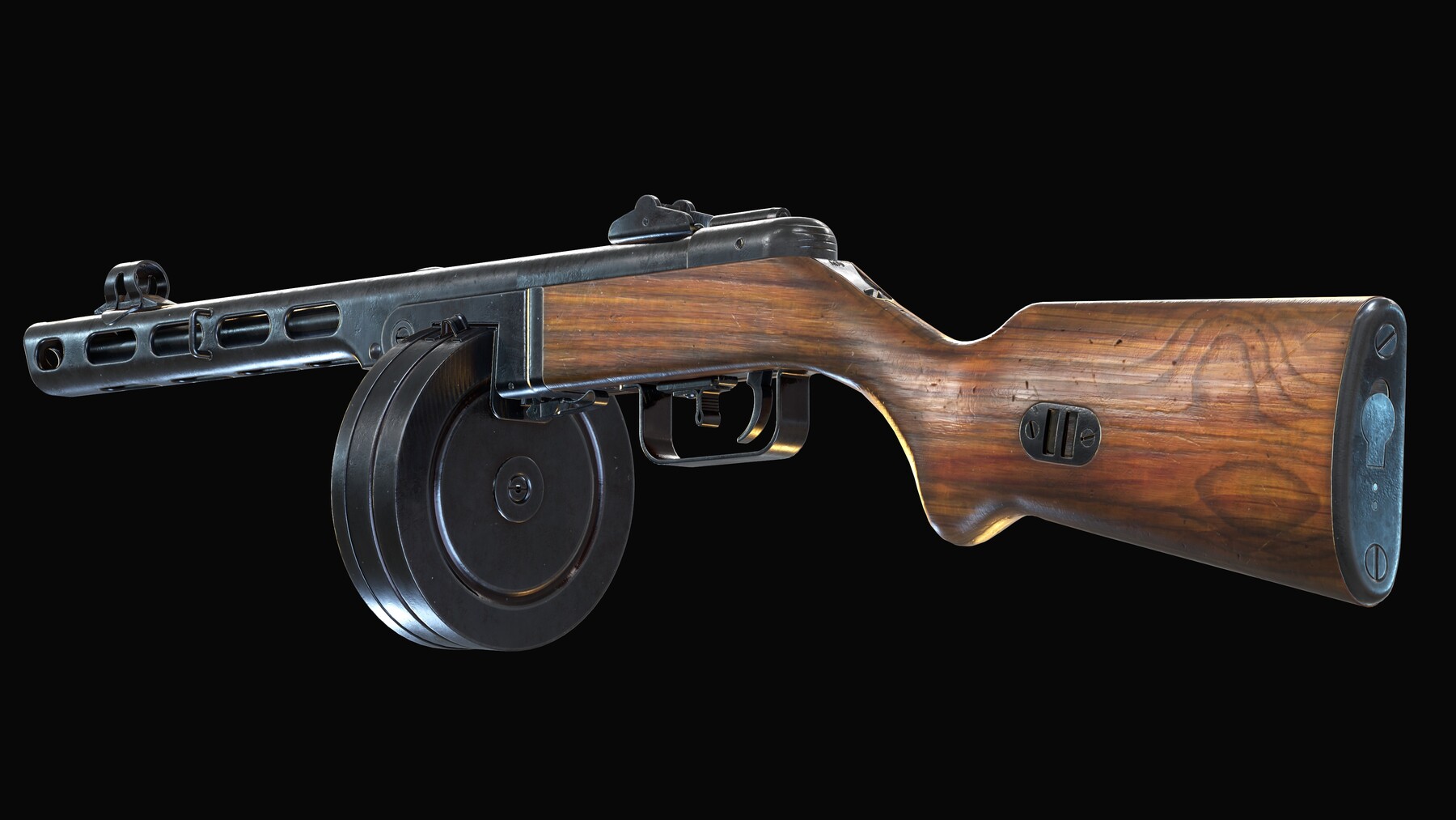 ArtStation - SOURCE files for Soviet SMG PPSh-41 | Game Assets