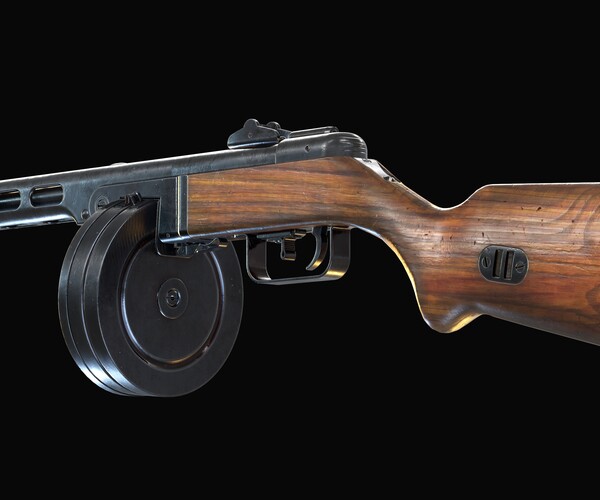 ArtStation - SOURCE files for Soviet SMG PPSh-41 | Game Assets