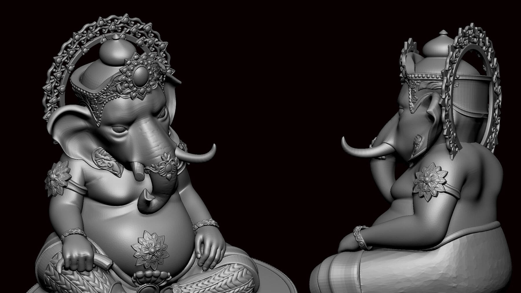 ArtStation - Ganesh Ji Lotus 3D Model 04 | Resources