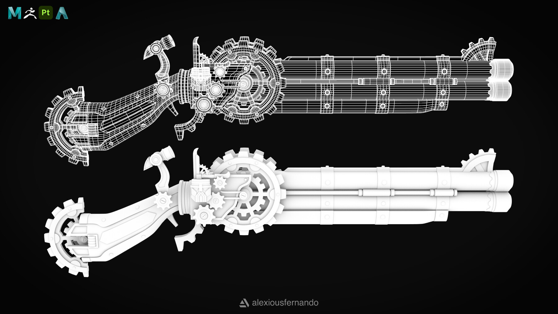 ArtStation - Dwarf Gun - 3D Model | Game Assets