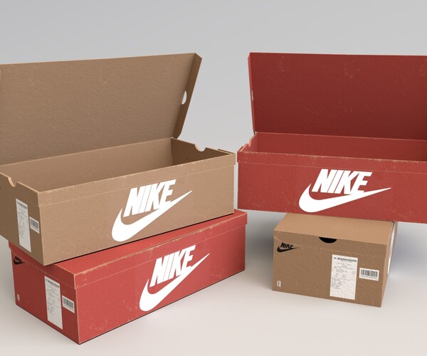 ArtStation - Cardboard Shoe box Nike package carton for footwear ...