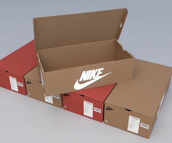 ArtStation - Cardboard Shoe box Nike package carton for footwear ...