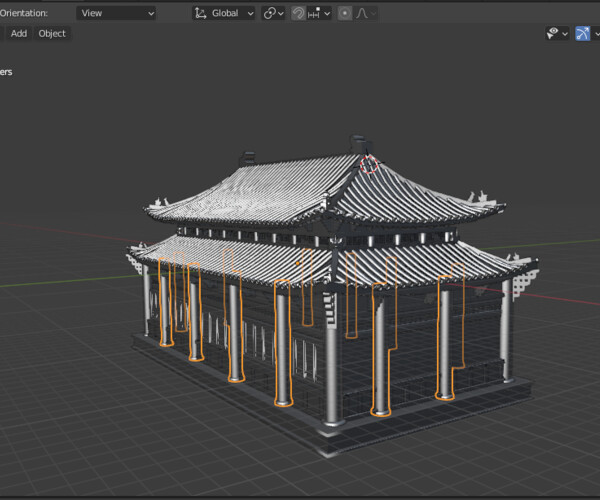ArtStation - Asian/japanese traditional 3d Building | Game Assets