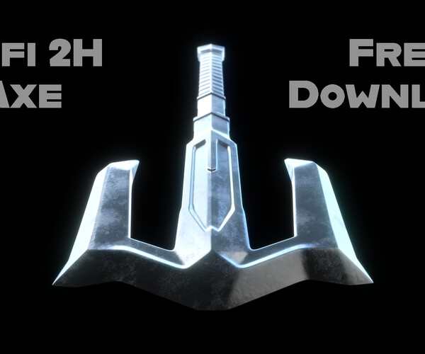 ArtStation - Scifi 2H Axe | Game Assets