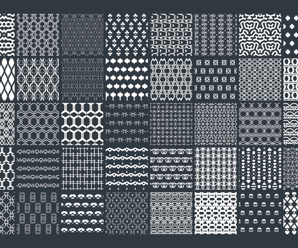 ArtStation - Multipurpose Tileable Patterns Collection | 50 Alphas in ...