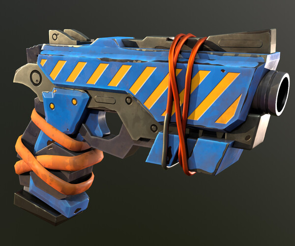 ArtStation - Stylized Hand painted Pistol | Game Assets