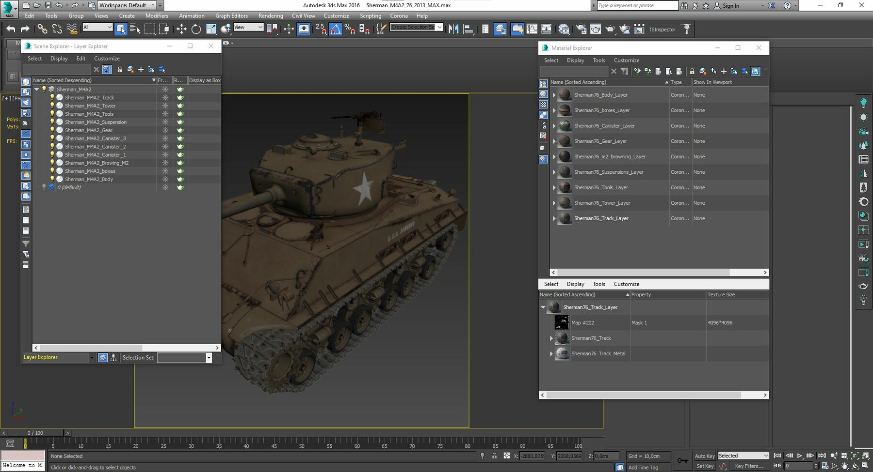 ArtStation - Tank M4A2 76W | Game Assets