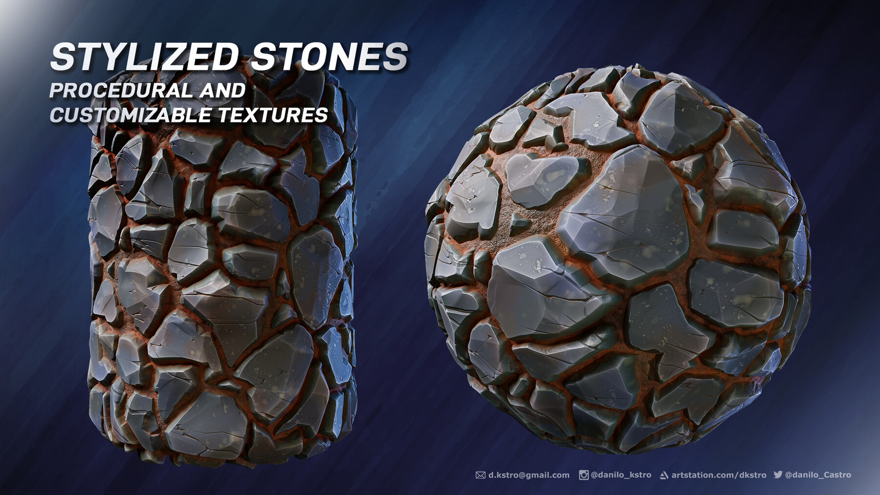 ArtStation - Stylized Stones and Customizable - Procedural Texture ...