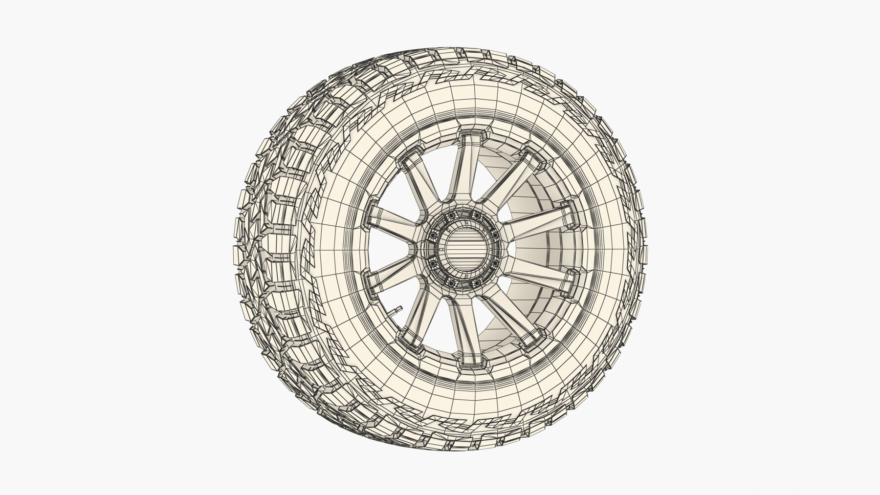 ArtStation - OFF ROAD WHEEL AND TIRE 4 | Game Assets