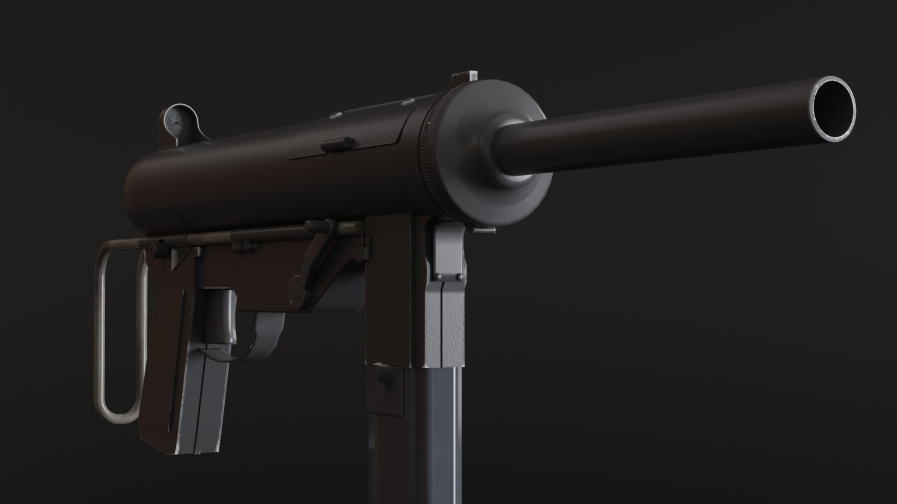 ArtStation - M3 Submachine Gun 3d Model | Resources