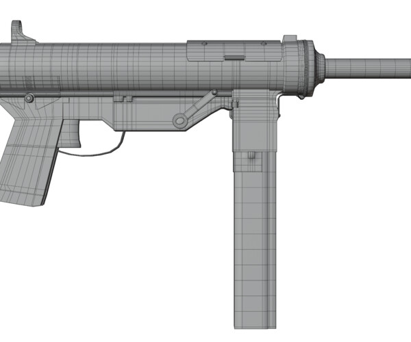 ArtStation - M3 Submachine Gun 3d Model | Resources