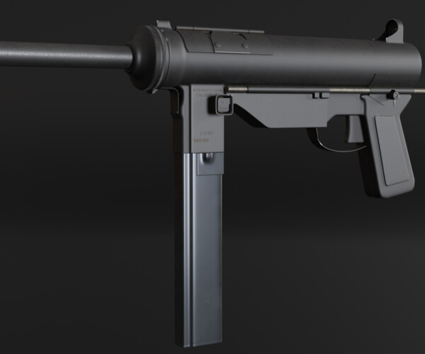 ArtStation - M3 Submachine Gun 3d Model | Resources