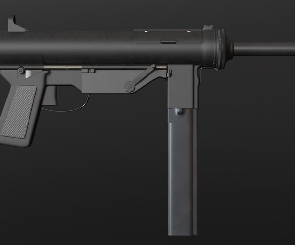 ArtStation - M3 Submachine Gun 3d Model | Resources