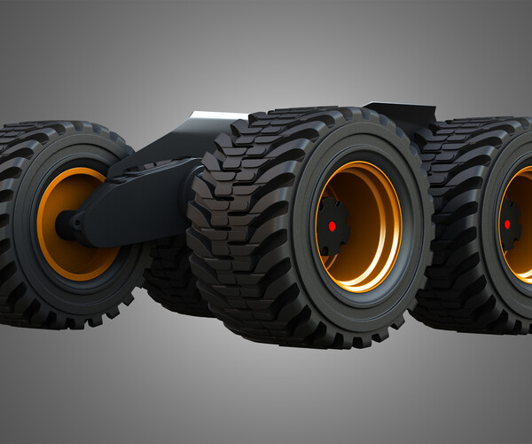 ArtStation - H21D Forestry Harvester Wheels and Tires with Suspension ...