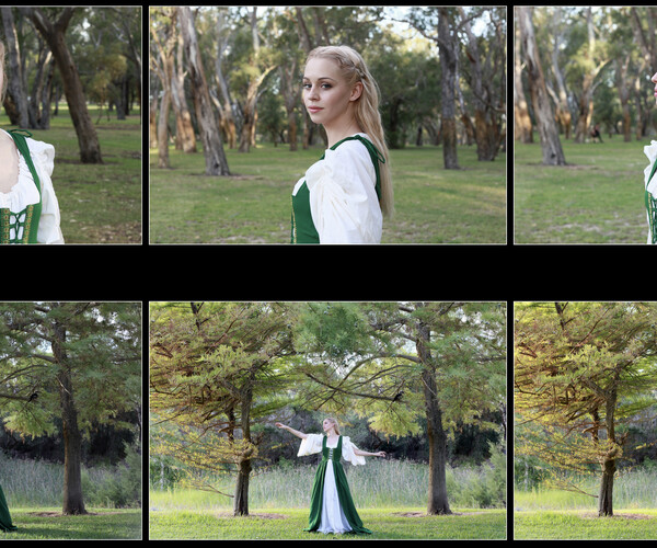 ArtStation - x160 Medieval Maiden wandering in a forest - Pose ...