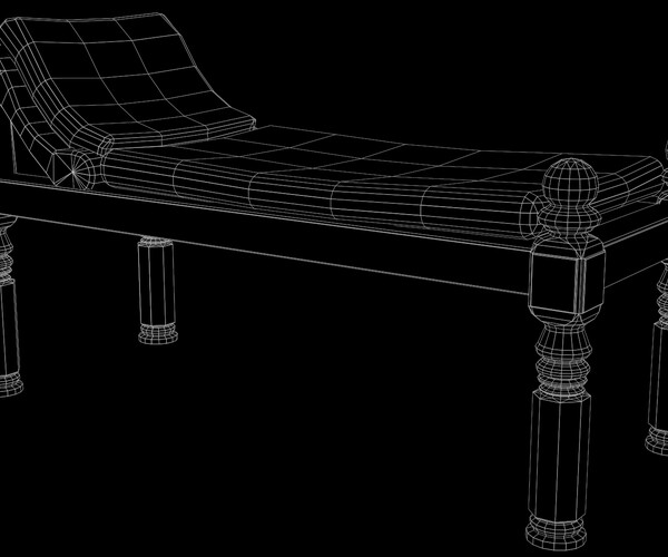 ArtStation - Roman couch - lectus cubicularis | Game Assets