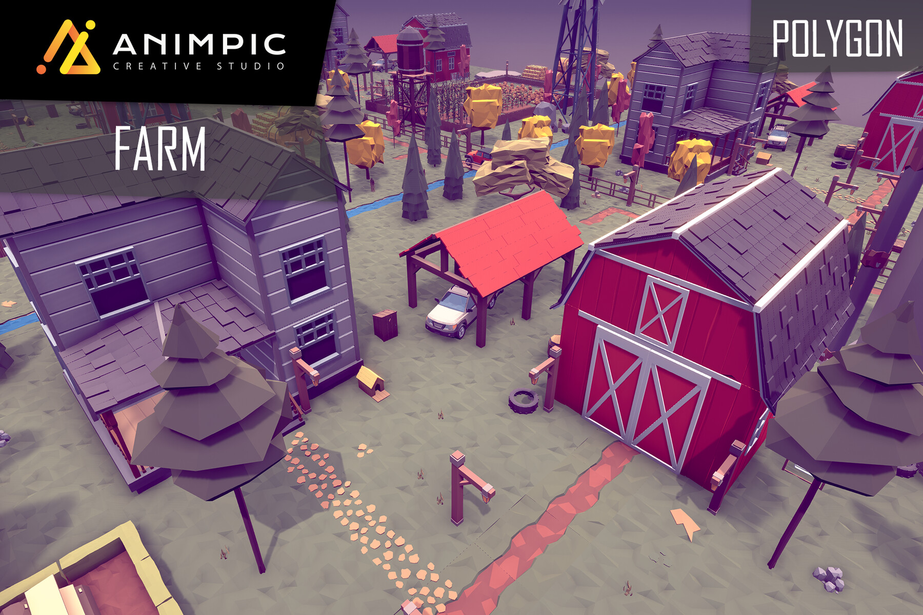 Animpic Studio - Polygon - Farm (Unity, UE4)
