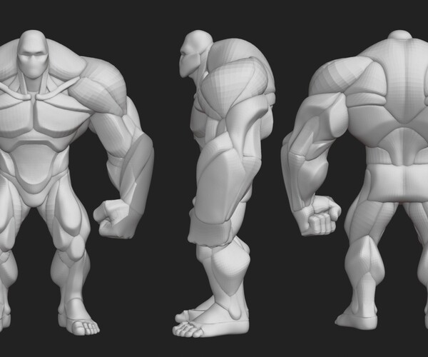 ArtStation - Super Hero Anatomy Blockout V2 | Resources