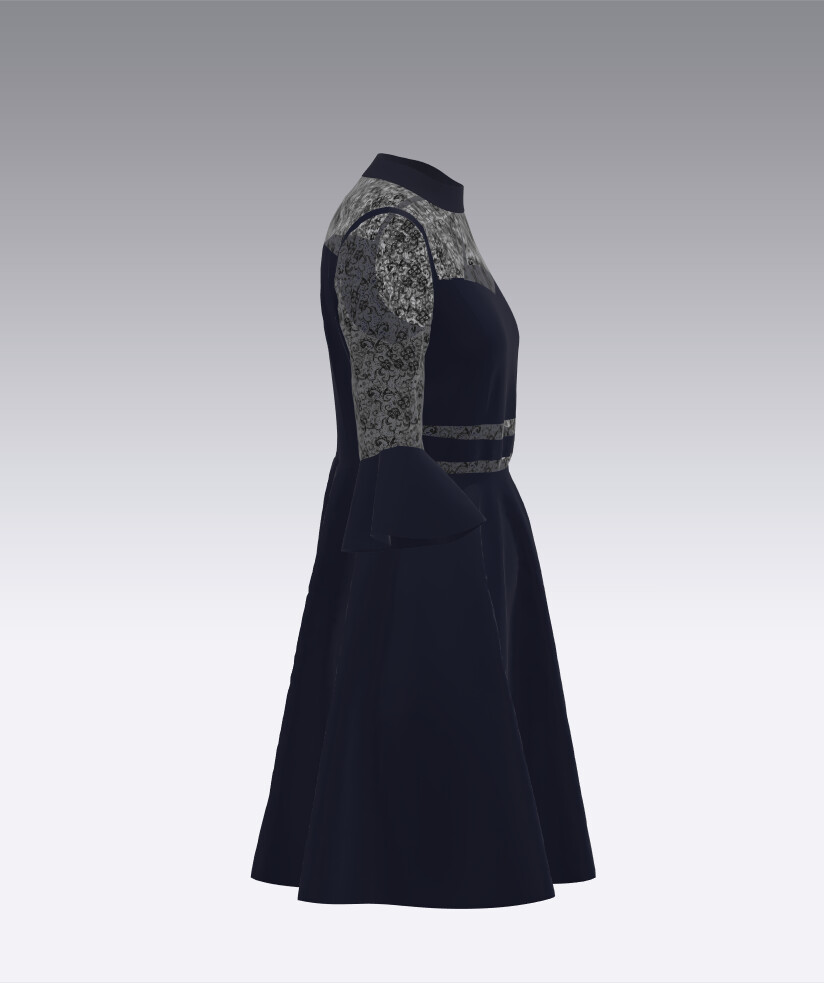 ArtStation - Lace dress 3D model | Game Assets