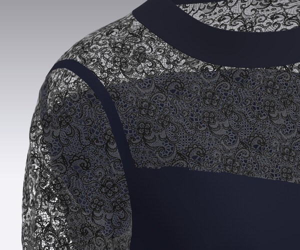 ArtStation - Lace dress 3D model | Game Assets