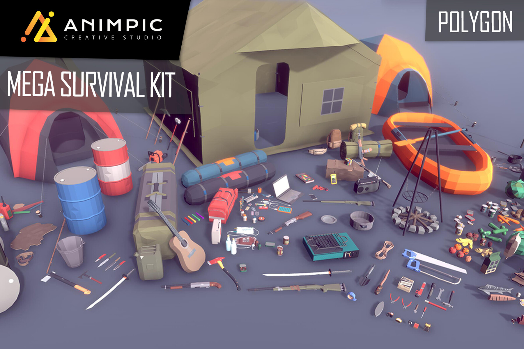 Animpic Studio - POLYGON - Mega Survival Kit (Unity, UE4)