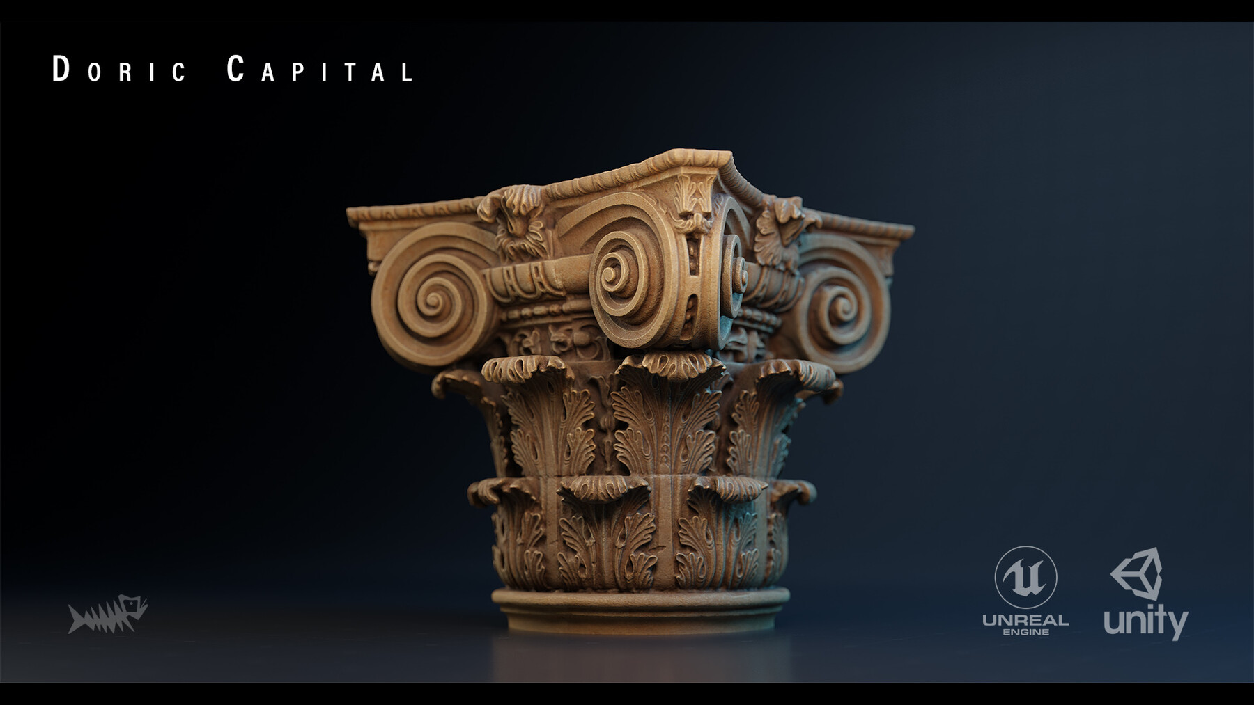 ArtStation - Doric Capital Low-poly 3D model | Game Assets