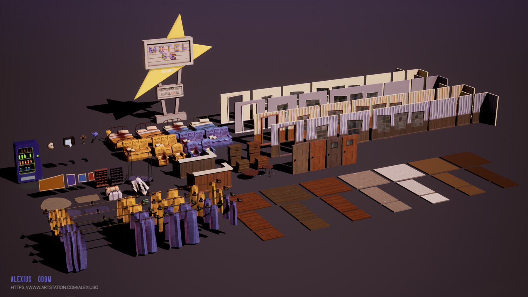 ArtStation - Haunted Motel Asset Pack | Low Poly | Game Assets