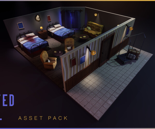 ArtStation - Haunted Motel Asset Pack | Low Poly | Game Assets