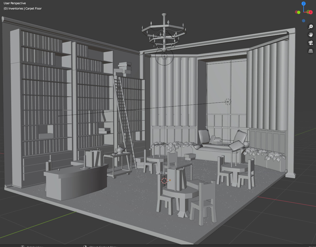 ArtStation - Relaxing Library | Resources