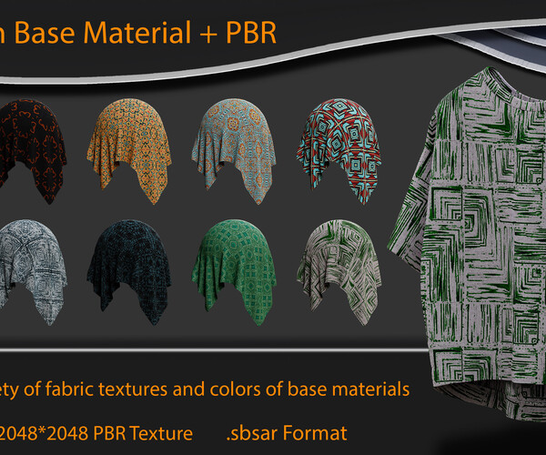 ArtStation - 70 Cloth Base Material .sbsar + PBR Texture | Resources