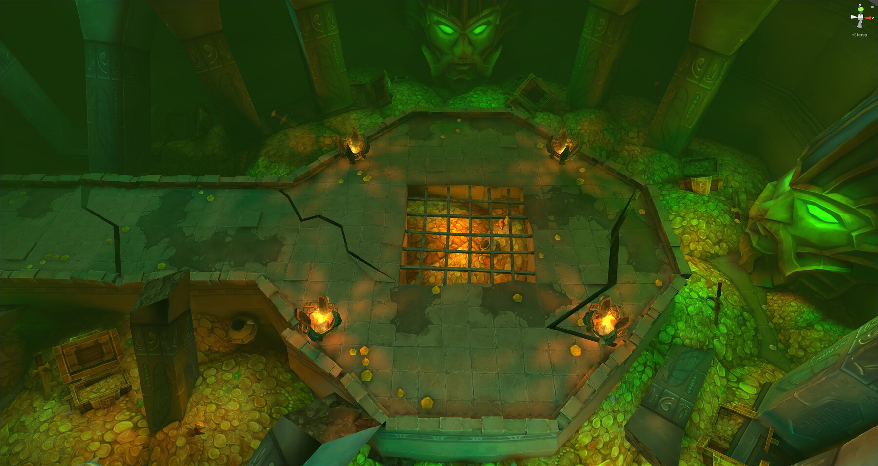 ArtStation - Fantasy Chess RPG Environment - Gold Dungeon | Game Assets