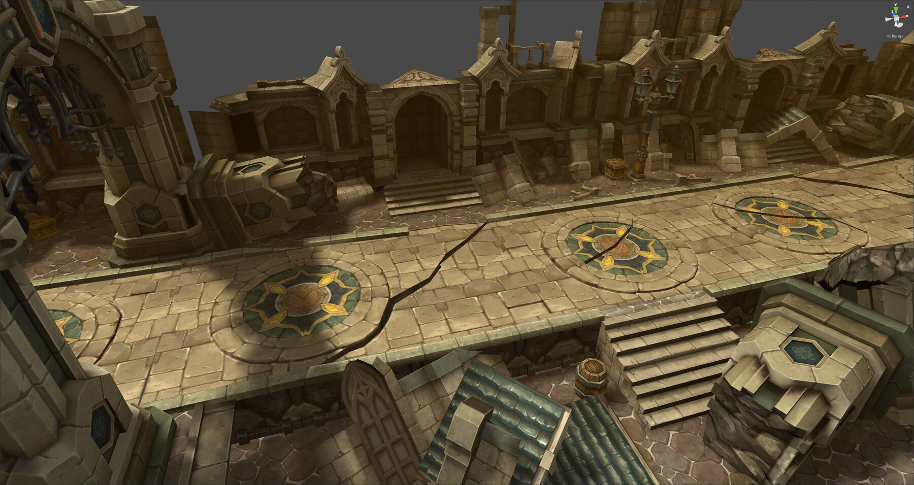 ArtStation - Fantasy Chess RPG Environment - Ruined City | Game Assets