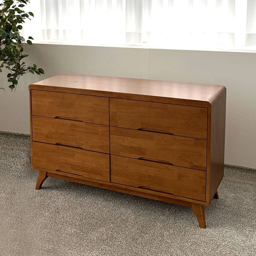 ArtStation - Brahms rubber wood 3 tier wide chest of drawers | Resources