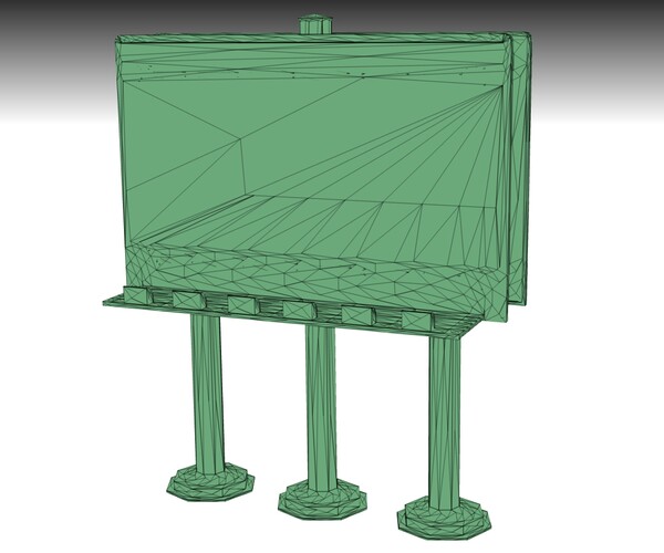 ArtStation - BILL-BOARD STAND low-poly PBR | Game Assets